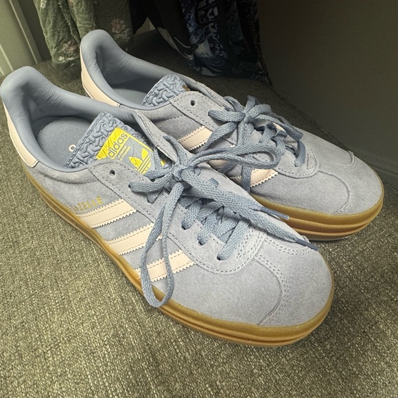 adidas | Shoes | Adidas Pastel Blue Sneakers With Tan Sole | Poshmark